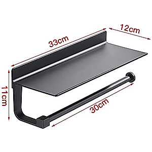 Kitchen Paper Roll Holder Paper Towel Rack Dining Table Kitchen Paper Roll Holder Vertical Paper Towel Storage Rack ( Color : Black-1 )