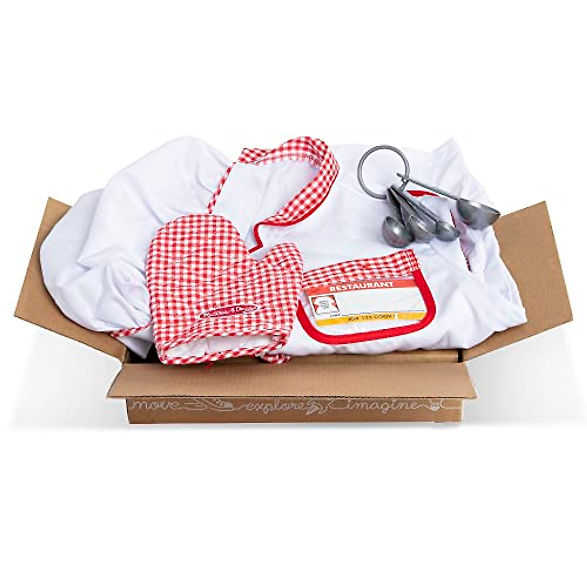 Melissa & Doug Chef Role Play Costume Set With Accessories - Pretend Chef Outfit For Kids Ages 3+