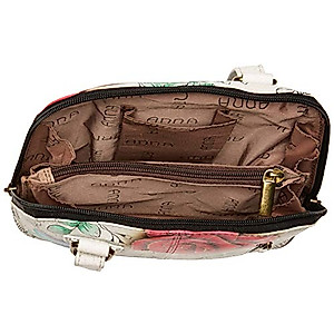 Anna by Anuschka Leather Small Multi Compartment Zip-Around Organizer, Floral Paradise