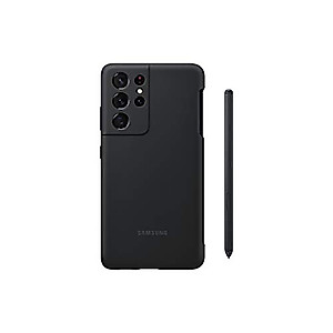 Samsung Galaxy S21 Ultra Silicone Case with S-Pen Bundle - Black (US Version)