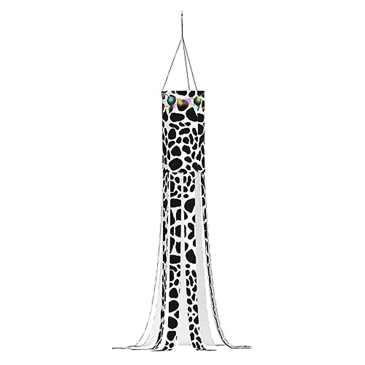 Halloween Windsock Garden Décor - Lighted 40 Inch with Lights - Fast Drying and Lightweight Christmas Holiday with Light Cow Fur Print