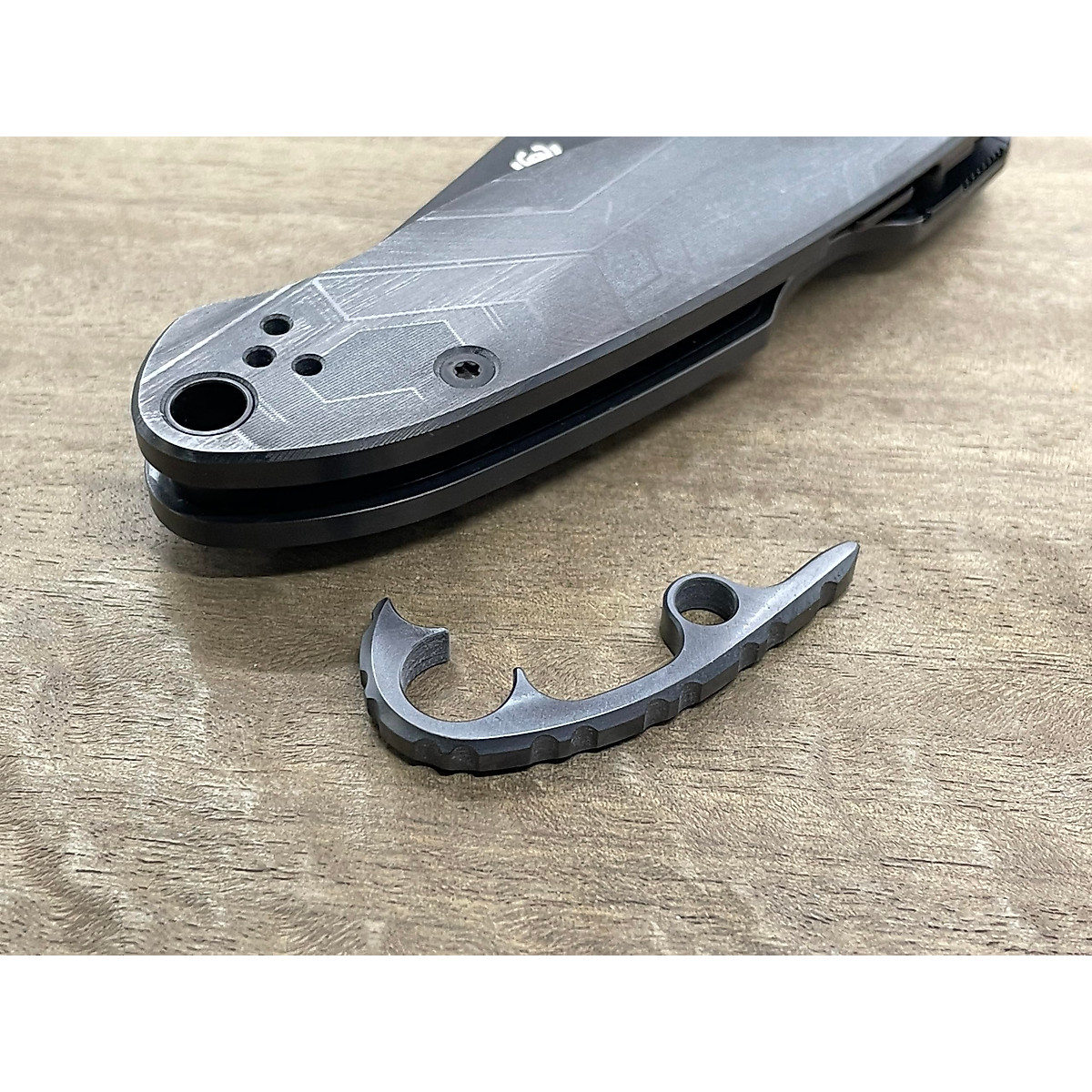 MetonBoss Polished Zirconium Gear BACKSPACER for Spyderco PARA 3