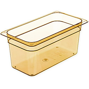Carlisle FoodService Products 3086213 StorPlus High Heat Food Pan, 6" Deep, Third Size, Amber