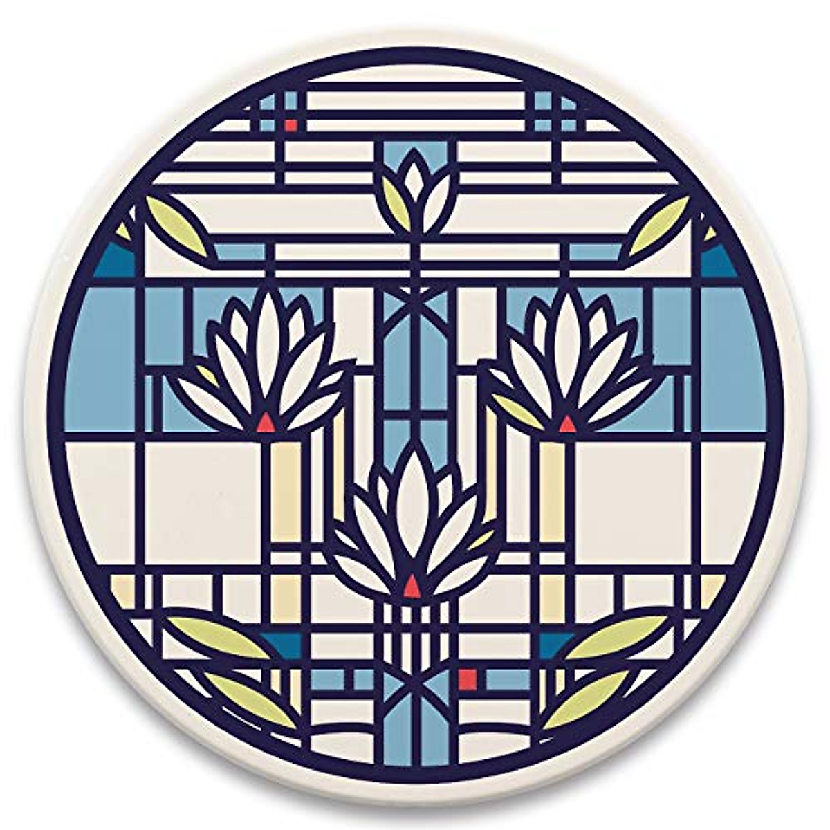 CoasterStone Frank Lloyd Wright Waterlilies Trivet, One Size, Multicolored