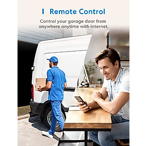 meross Smart Garage Door Opener Remote, APP Control, Compatible with Alexa and SmartThings, Multiple Notification Modes, No Hub Needed