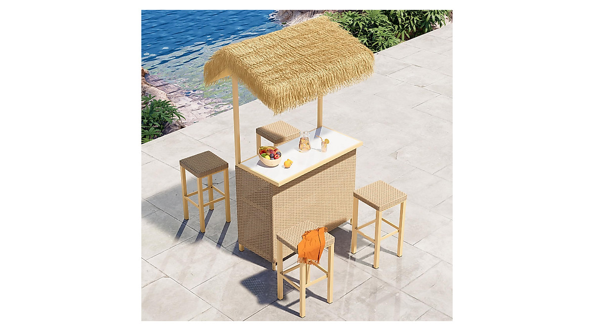 Grand Patio Tiki Bar Set - Perfect for Outdoor Entertaining
