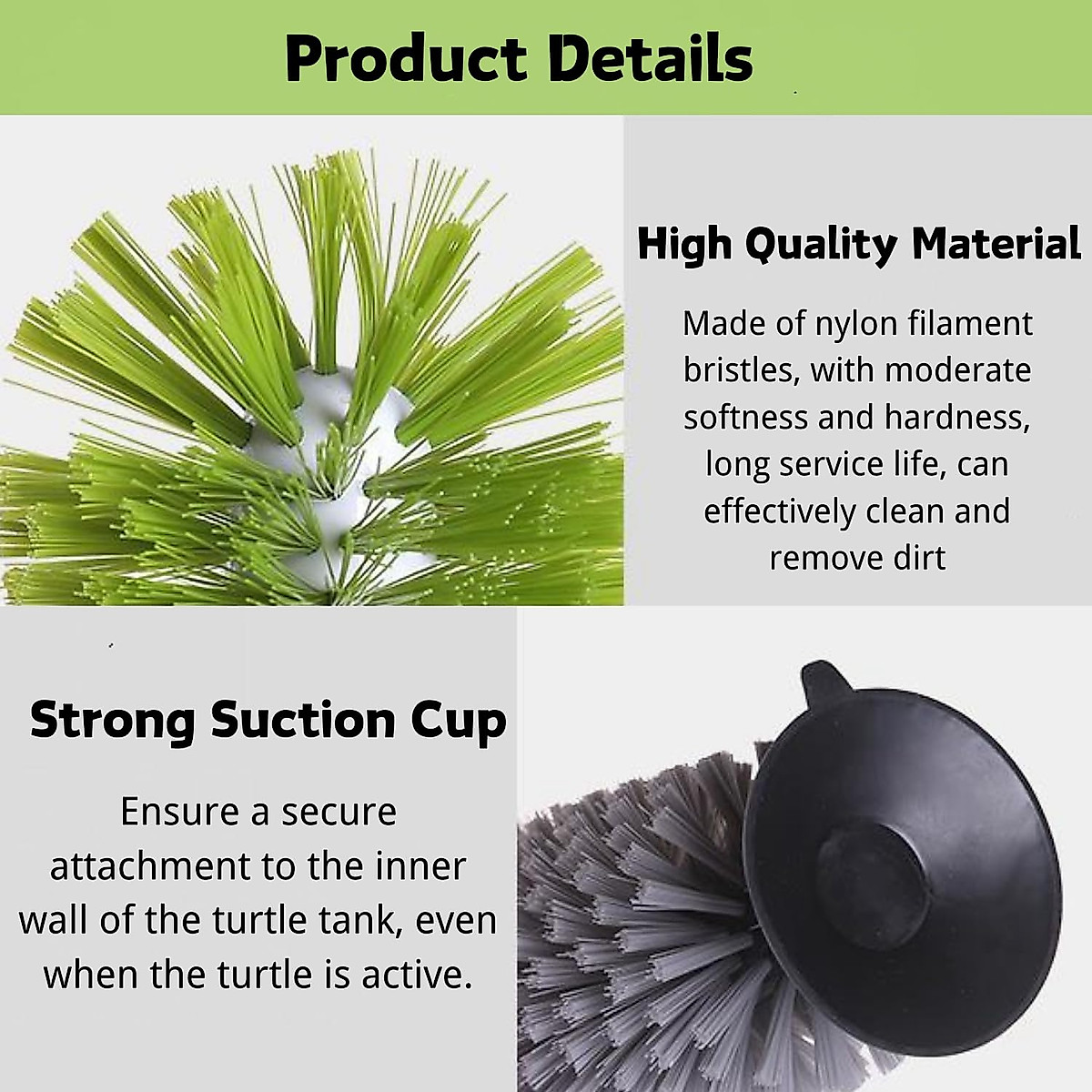 4 Pack Turtle Brush - Turtle Shell Cleaning Brush with Suction Cup for Tank Remove Aquatic Mud Dirt Tortoises Back Scratches Brush Promoting Shell Health for Red Eared Slider Turtle (4 Pack)