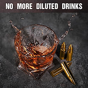 Gifts for Men Dad, 6 pcs Golden Whiskey Stones & 6 pcs Silver Whiskey Stones & 6 pcs Best Dad Ever Whiskey Stones, Christmas Stocking Stuffers, Unique Birthday Gift Ideas for Dad from Wife