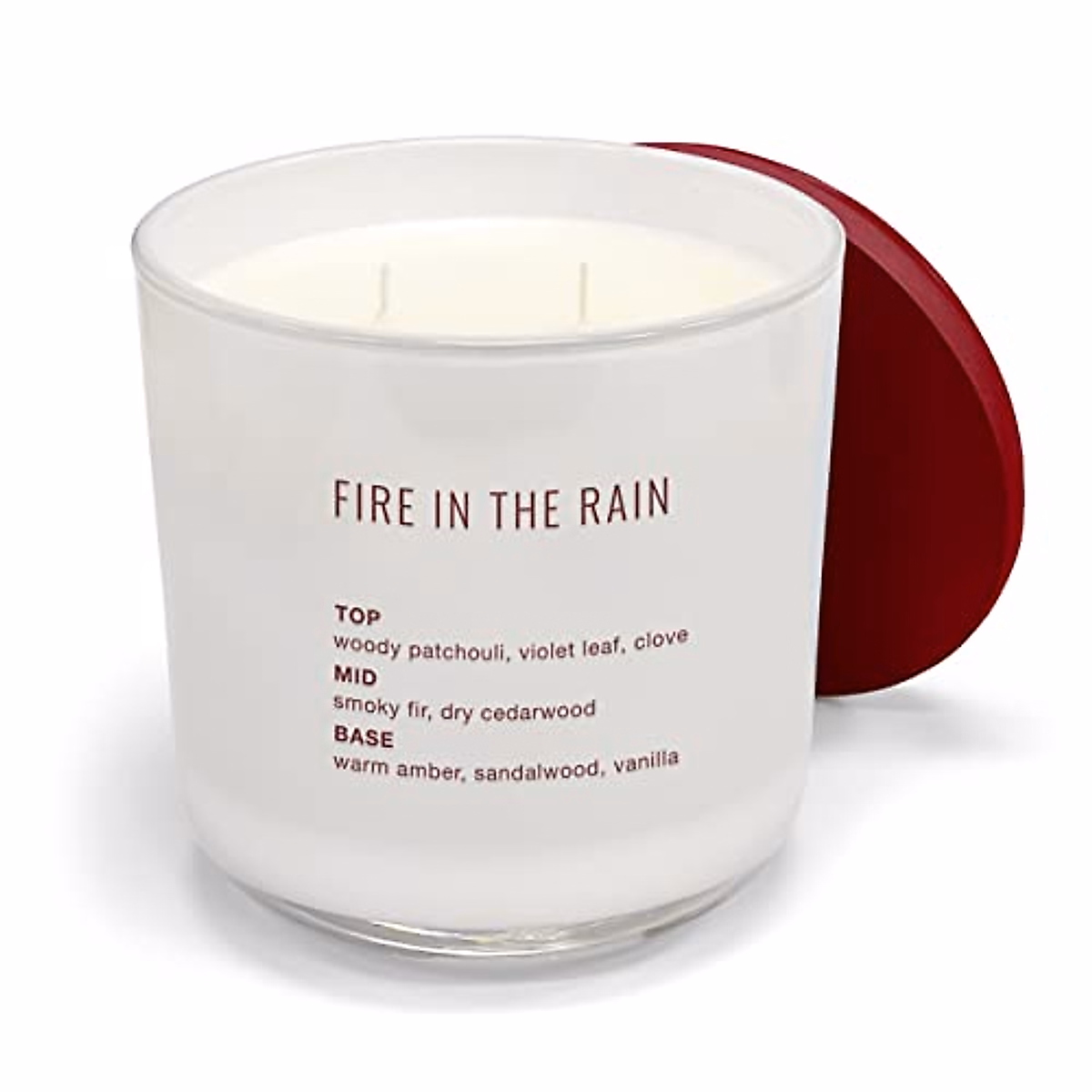 Studio Oh! Scented Candle with Essential Oils and Fragrance-Infused Coconut-Soy Blend Wax - Burns up to 40 Hours - Comes in a Jar - Non Toxic - Signature Collection Candle - Fire in The Rain
