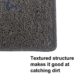 Aucuda Happy Camper RV Door Mat for Indoor Outside Entrance, Camper Entrway Rugs Welcome Mat for Front Door, RV, 24"x16" Non-Slip Front Door Mats for Summer, Waterproof Camping Door Mat Trap Dirt,Grey