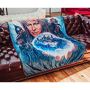 Labyrinth Movie Poster Fleece Throw Blanket | Plush Soft Polyester Cover for Sofa and Bed, Cozy Home Decor, Luxury Room Essential | Jim Henson Company Gifts for Adults, Teens | 45 x 60 Inches