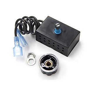 Hongso Fireplace Stove Blower Fan Variable Rheostat Speed On/Off Switch Ctrl with 2 Male Connectors, Fireplace Fan Speed Control