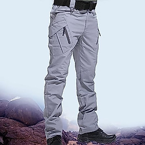 Lcxifdre Men's Assault Tactical Pants Plus Size Hiking Chino Lightweight Cotton Outdoor Slacks Military Combat Cargo Trousers
