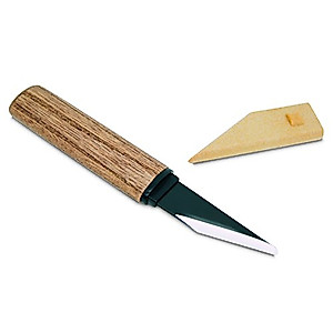 Kiridashi Craft Pocket Knife Japanese Steel Blade Wooden Handle with Sheath for Right-handed