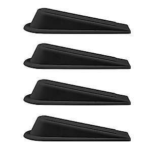 FASTENER TREE 3 Pack Non-Slip Rubber Door Wedge Stopper, Heavy Duty Door Stop 1" High White