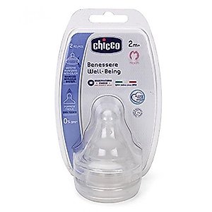 Chicco 00020823200000 Welfare Medium Teats Silicone Set of 2, White/2 Months