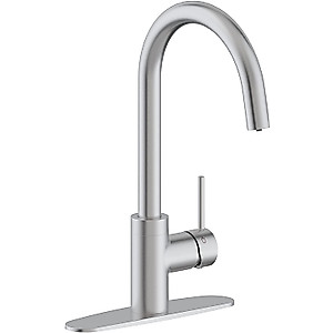 Westbrass KH31BK-20 HotMaster 3 in 1 Kitchen Faucet with DigitHot Instant Hot Water Tank and Single in-Line Water Filter System, Stainless Steel