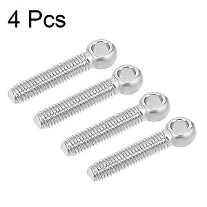 uxcell M5 x 25mm 304 Stainless Steel Machine Shoulder Lift Eye Bolt Rigging 4pcs