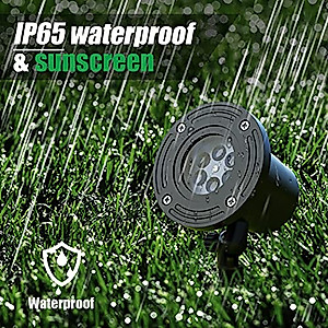 Christmas Lights Outdoor Lights Outside LED Projector Halloween Decorations Waterproof White Moving Snowflake Landscape for Christmas, Holiday, Birthday, Wedding, Party, Garden