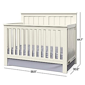 Child Craft Calder 4-in-1 Convertible Baby Crib, Brushed Cotton