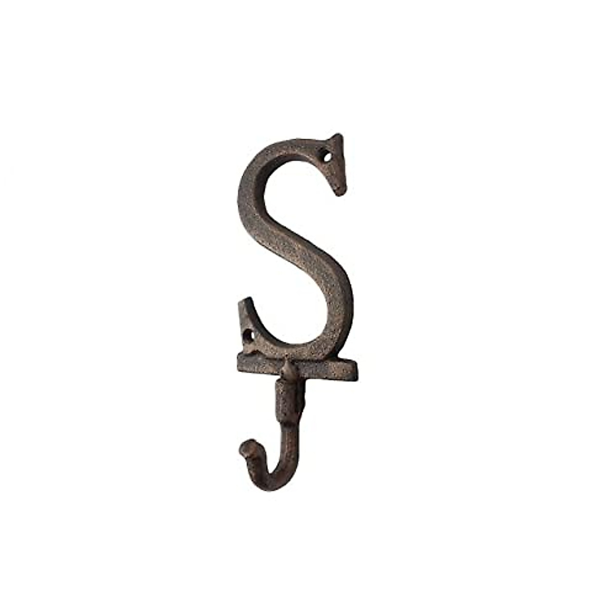 Handcrafted Nautical Decor Rustic Copper Cast Iron Letter S Alphabet Wall Hook 6"