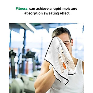 Golf Towel Halloween Cute Spooky White,Waffle Pattern Microfiber Club Cleaner Golf Towels with Carabiner Clip for Women Men Dad,Watercolor Beige Ghost Golf Towel for Golf Bags Accessories,24x16in