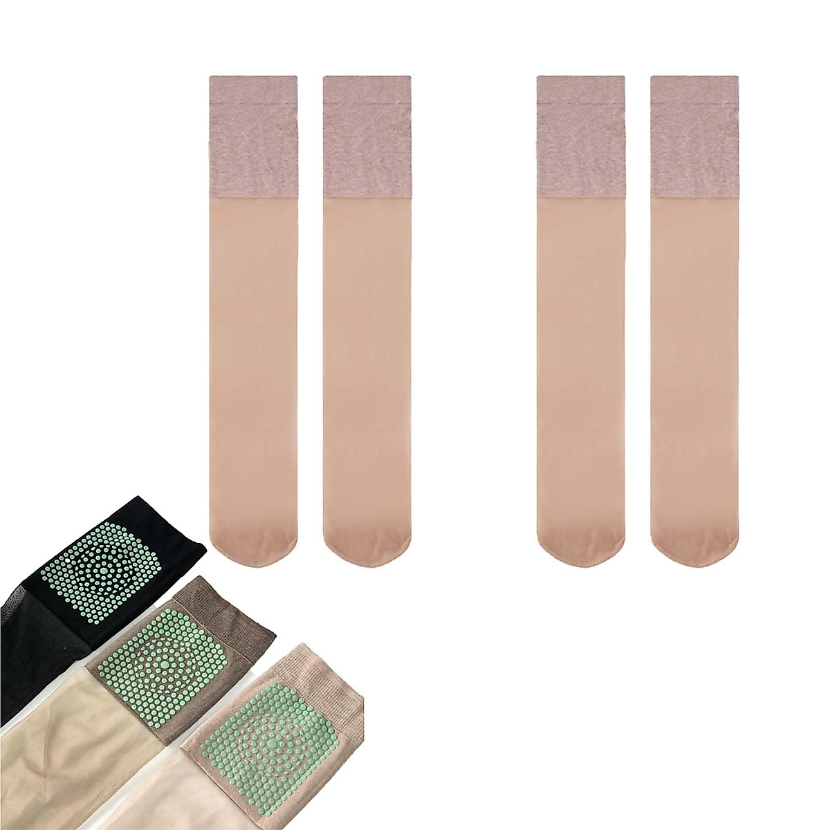 VIPUDA Pearl Moon Ionic Correction Lymphatic Detoxification Long Tube Silk Stockings (Skin*2)