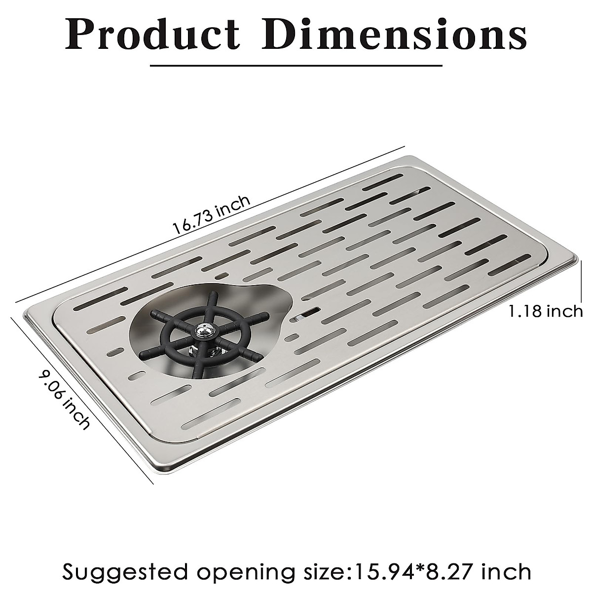 Pitcher Washer, Espresso Washer and Spray, Drainage and Drip Tray, 304 Stainless Steel Bar Glass Washer Sink, Suitable for Home Kitchen, Hotel, Coffee Shop, Restaurant (Silver)