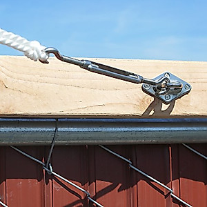 Windscreen4less Sun Shade Sail Hardware Kit - 8 Inches - Super Heavy Duty - For Triangle Sun Shade Sail