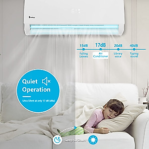 Winado 24,000 BTU Mini Split Air Conditioner Inverter, 19 SEER 230V Energy Saving Split-System AC w/Pre-Charged Condenser, Heat Pump, WIFI Remote Control, Installation Kit, Cools Up to 1500 Sq. Ft.