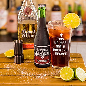 DAZLUTE Graduation Gifts, This Badass Has a Masters Degree Beer Glass for Him Men Brother Boyfriend Friends Graduates School Students Graduation Party, Masters Degree Graduation Gifts for Him, 15Oz