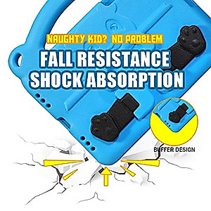 FIREVASE Tablet Kids Case for Samsung Galaxy Tab A 8.4 Inch,SM-T307/T307U, EVA Shock Proof Light Weight Professional Kids Case, with Handle Built-in Bracket & Shoulder Strap (Blue)