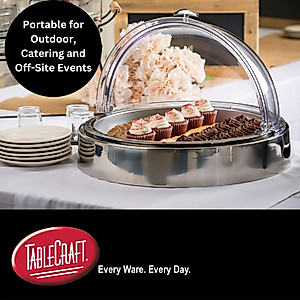 TableCraft Products CW40169 Full SZ Stainless Cold Server W Polycarbonate Lid