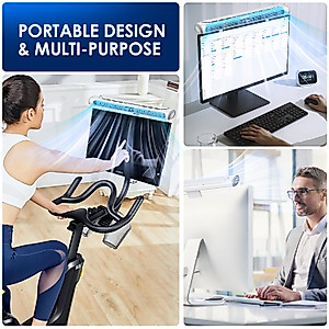 masso Desktop Fan, Monitor Fan, Portable Bladeless Fan with 3 Speeds Office Desk fan Space Saving Personal Cooling Fan USB Cooling Fan, Strong Wind Quiet USB Fan for Office, Home