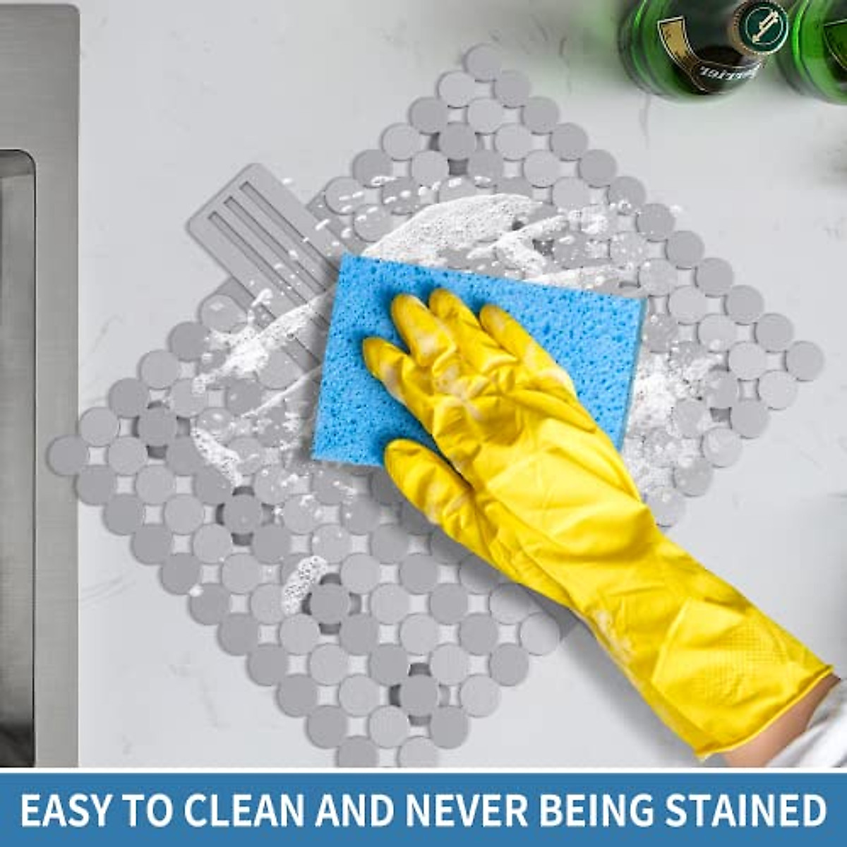 Bligli Plastic sink mat and sink saddle mat Sink protector mats for kitchens sinks
