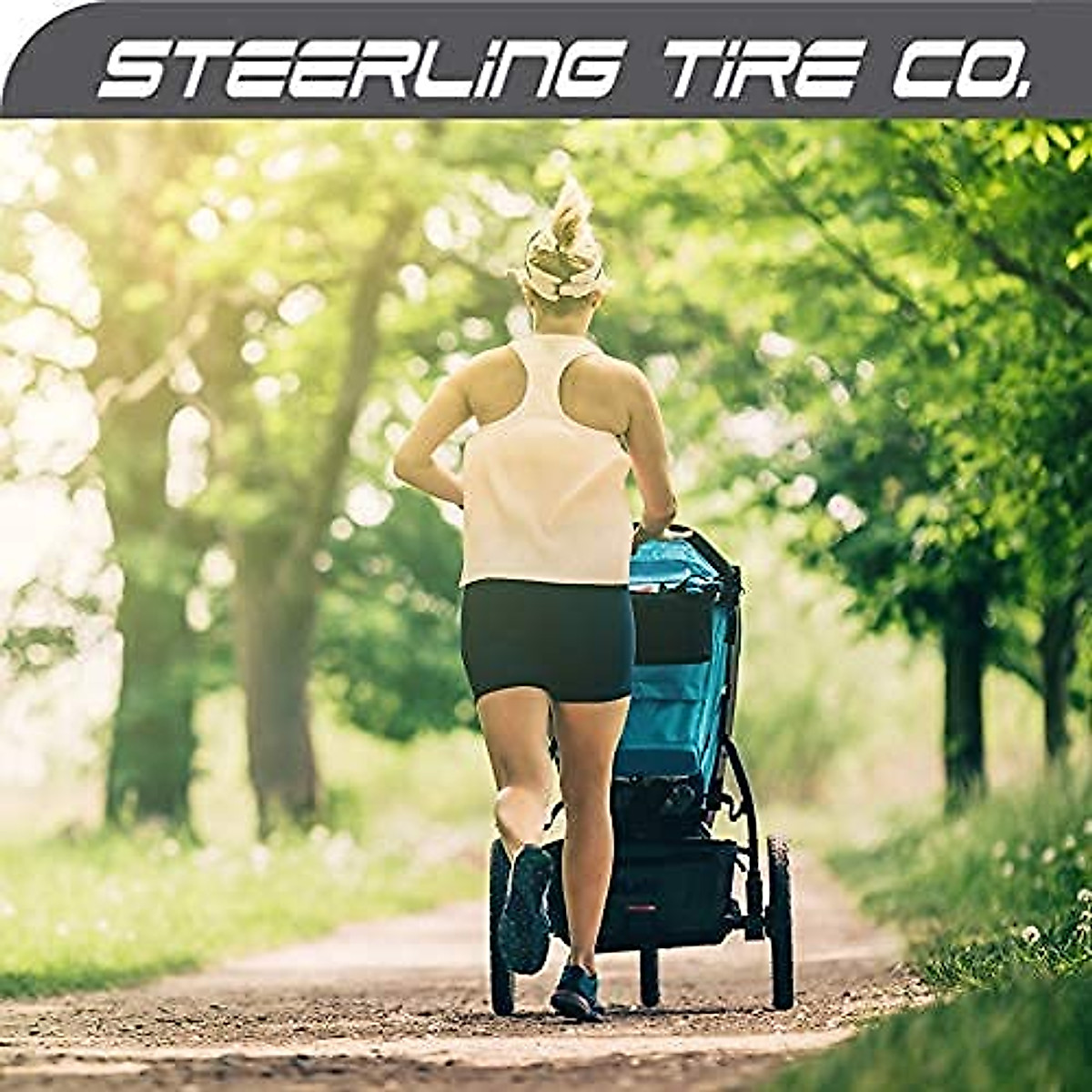 Baby Jogging Stroller Tire and Inner Tube Replacement Set - Two 16" x 1.75 Rear & One 12.5" x 2.25 Front TUBES and TIRES - Great for BOB Revolution, Alterrain & Stroller Strides! by Steerling Tire Co.