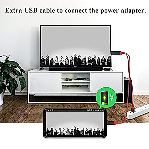 Jiali USB-C Converter Adapter Cable 2 in 1 USB-C/Type-C + USB Power Supply Interface to 4K x 2K Ultra HD HDMI Video Cable, Length: 2m