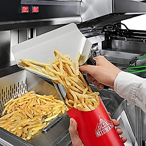 TrueCraftware Commercial French Fry Bagger Stainless Steel Removable Right Handle- Popcorn Machine Commercial French Fry Bagger Scooper Speed Scoop Shovel for Potato Chips Snacks Popcorn Bar