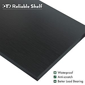 OTK 5 Tier Bookshelf, Tall Bookcase, Office Shelf Storage Organizer, Modern Book Shelf for Living Room, Bedroom, and Home Office, Black