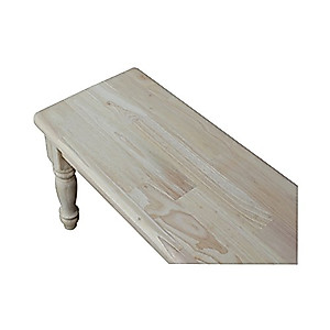 International Concepts Shaker Style Bench, Unfinished
