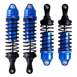 Hobbyfire Shocks Aluminum Threaded Absorber Damper Upgrades Parts Accessories for 1/10 Traxxas Rustler 4X4 VXL Stampede 4X4 Hoss 4X4 Replace 5862 (Navy Blue)
