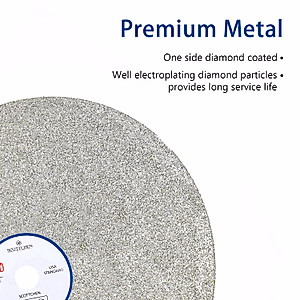 SCOTTCHEN Diamond Grinding Wheel Disc 8" x 1/2" Arbor Hole 60 Grit Abrasive Flat Lap Wheel Sanding Disc for Granite Marble Gem - 1pack