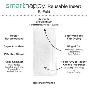 Amazing Baby Cotton Muslin SmartNappy Hybrid Cloth Diaper Cover + 1 Bi-fold Reusable Insert + 1 Booster, Mini Watercolor Dots, Multi Pink, Size 1, 5-10 lbs