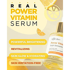 UGARDEN Power Vitamin C Bright Intensive Serum with Snail Mucin - Hypoallergenic Skin Glow & Rejuvenating Face Ampoule - Improves Skin Tone & Troubles, 1.01 fl.oz.
