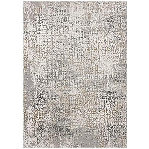 SAFAVIEH Vogue Collection 5'3" x 7'6" Beige/Grey VGE117A Modern Abstract Area Rug