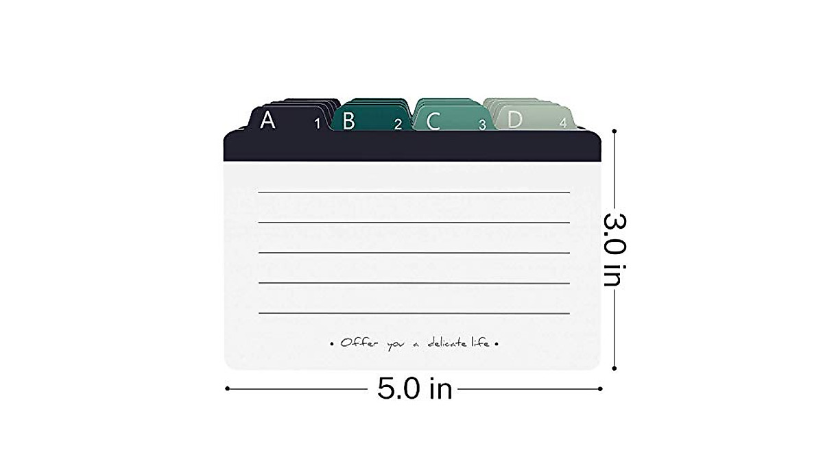 MaxGear Index Card Dividers - Organize with Style