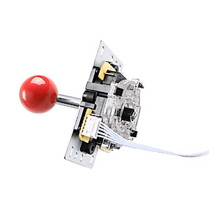 Easyget 2-Player DIY Arcade Kit USB to Joystick Arcade DIY Parts Kit For PC, Windows, MAME, Raspberry Pi - 2x Zero Delay USB Encoder + 2x Arcade Joystick + 20x Arcade Buttons Color: Red + Blue