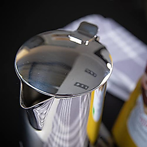 Cilio Aida Stainless Steel Stovetop Espresso Maker, Polished Stainless, 2 Cup