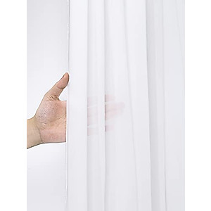 White Ceiling Drape for Wedding 5ft x 30ft Chiffon Arch Sheer Backdrop Curtain for Ceremony Reception Swag Parties Decorations