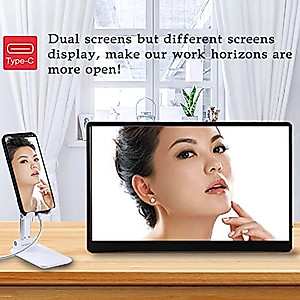 Hosi Laptop Screen Extender 15.6 Inch Portable Monitor 100-240V 6800K (US Plug)